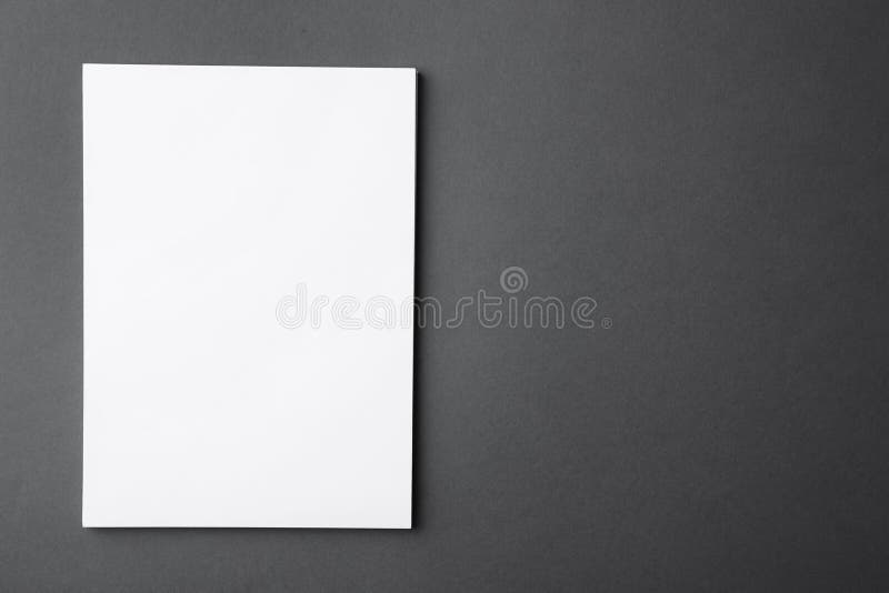 Blank Paper Brochure Isolated on White. Mockup for Design Stock Photo ...