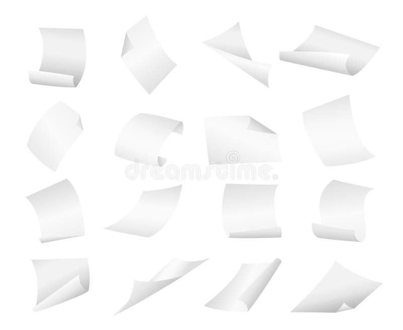 Blank Paper Sheets Falling Down Stock Illustrations – 120 Blank Paper ...