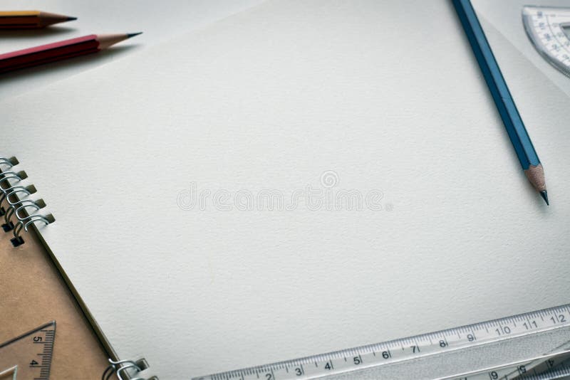 Blank Paper for Sketching or Educational Designs. Stock Photo - Image ...