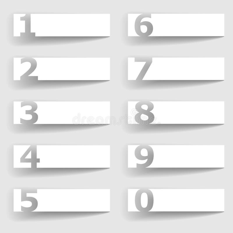 Blank Paper Square Number Options Stock Vector - Illustration of info ...
