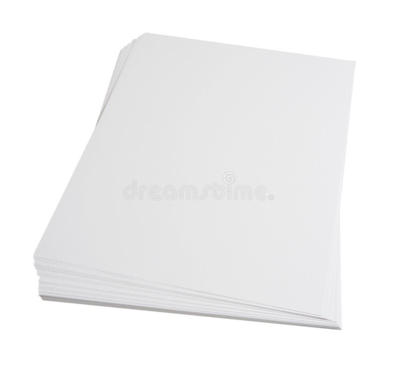 Blank paper stack stock photo. Image of assignment, isolated - 11730078