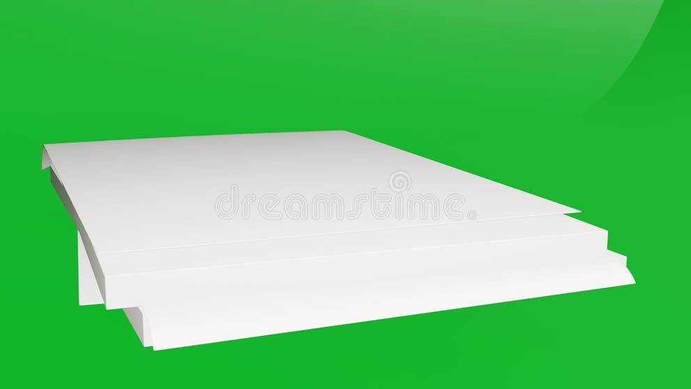 Blank Paper Stack with Green Background Stock Photo - Image of business ...
