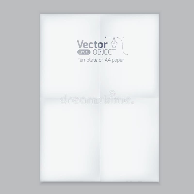A4 Blank Paper Stack, Mockup Stock Vector - Illustration of background ...