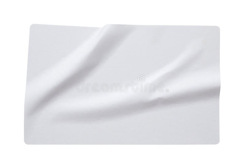 Blank Paper Sticker Label Texture Isolated on White Background Stock ...