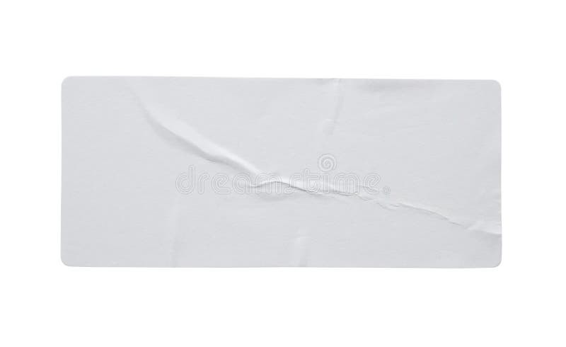 Blank Paper Sticker Label Texture Isolated on White Background Stock ...