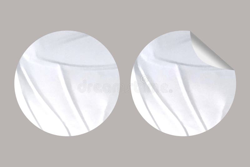 Blank Paper Sticker Texture Set Stock Image - Image of curl, circle ...