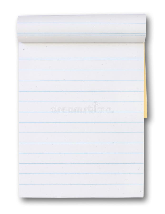 Blank Paper Tablet with a Blue Lines Stock Photo - Image of business ...