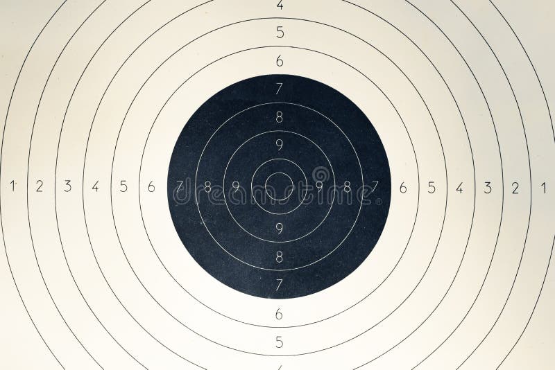 Blank Target for Shooting Competition Stock Image - Image of shots ...