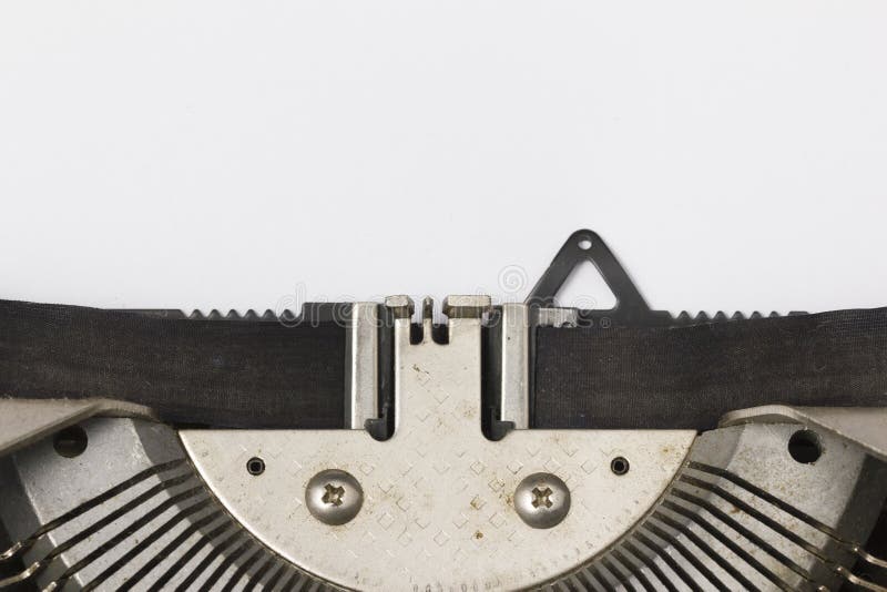 Blank Paper in Typewriter Closeup Stock Photo - Image of script ...