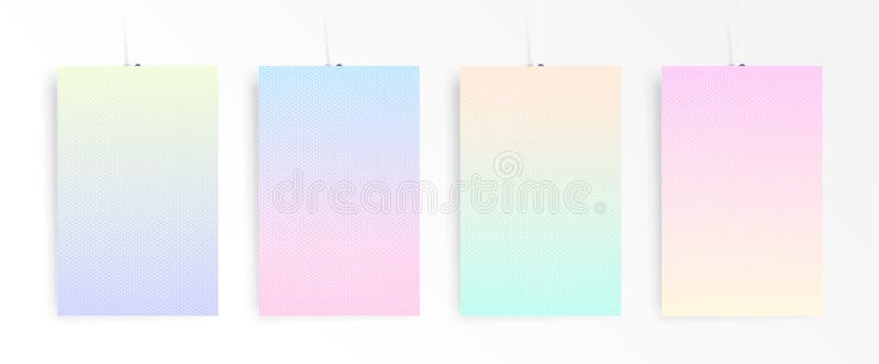 Blank Paper Vector Posters Template on White Wall Stock Illustration ...
