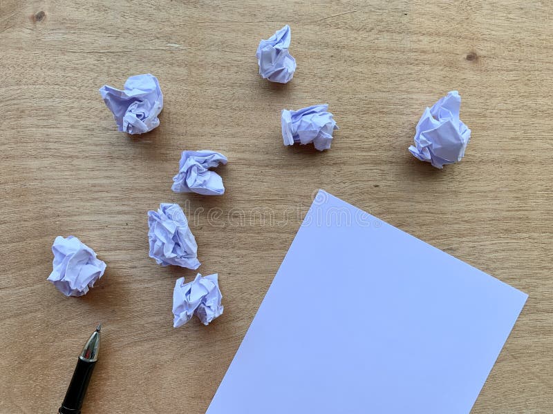 Blank Paper Waiting for Idea. Office Concept Stock Photo - Image of ...