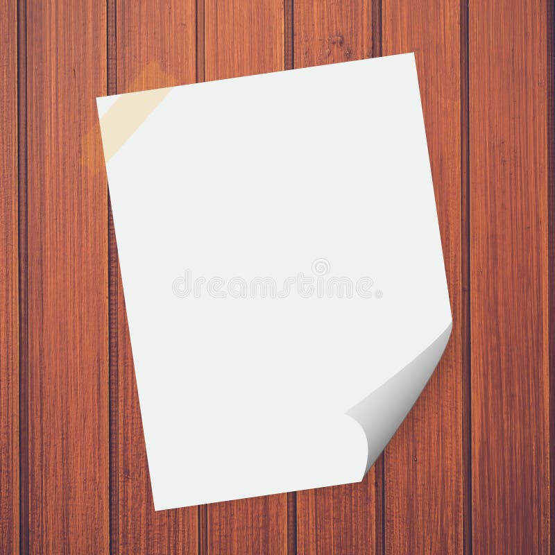 Blank paper on the wood. stock image. Image of wood, sheet - 41598305