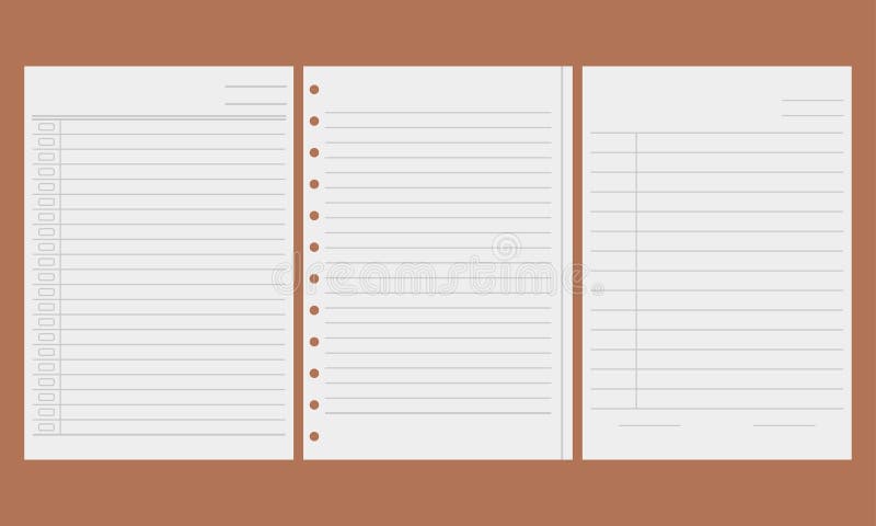 Blank Paper Writing Equipment Vector Stock Vector - Illustration of ...