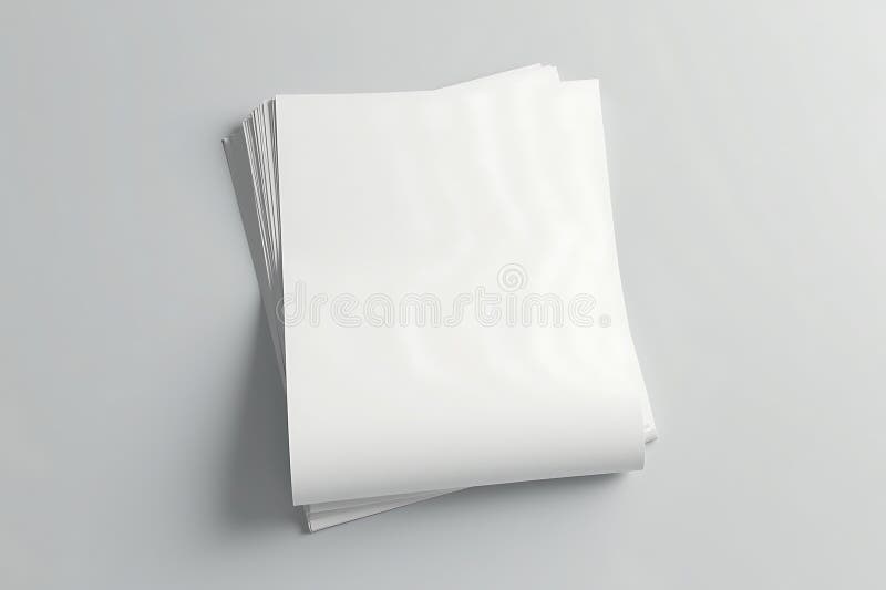 Blank Papers Stack Clean Design Minimalist Style Stock Illustration ...