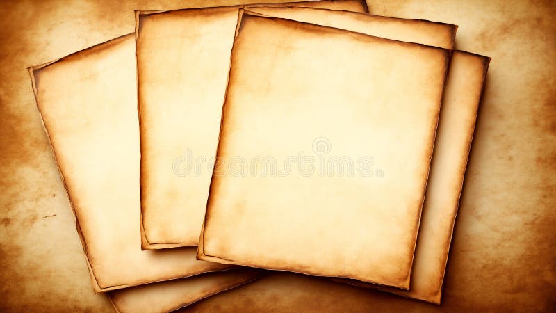 Blank Parchment Papers with an Antique Texture Stock Illustration ...
