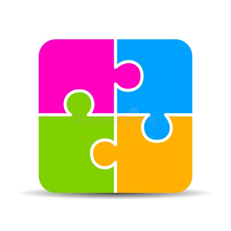 Blank 4 Part Puzzle Chart Stock Illustrations – 69 Blank 4 Part Puzzle ...