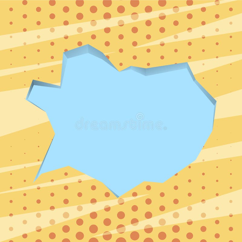 Blank Pastel Color Speech Bubble in Odd Shape. Empty Pale Blue Text ...