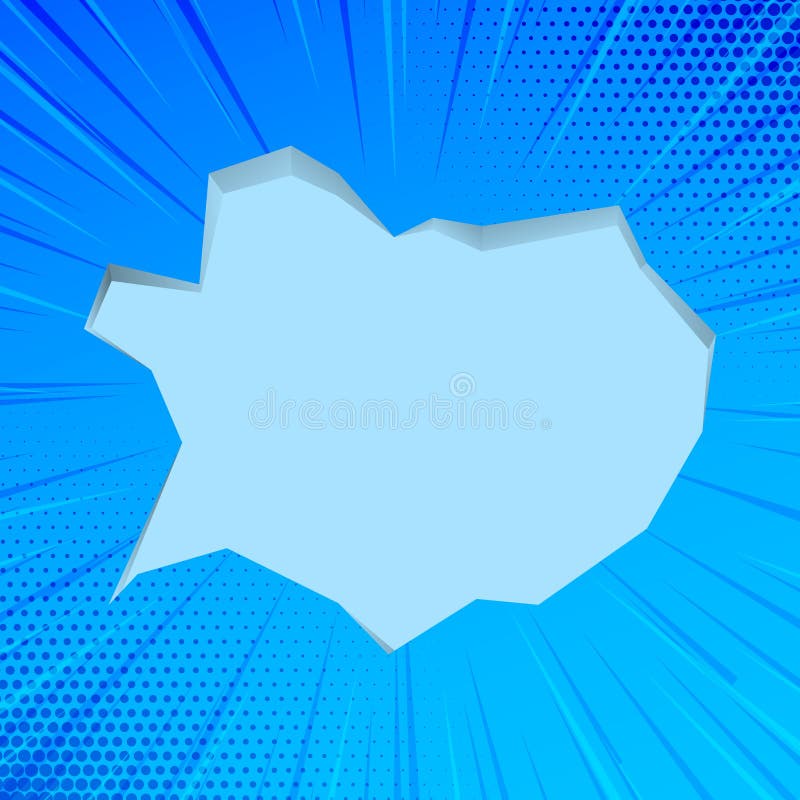 Blank Pastel Color Speech Bubble in Odd Shape. Empty Pale Blue Text ...