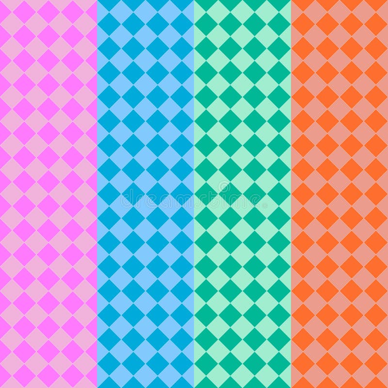 4 Columns of Different Colors Pattern with Geometry Shapes Circle ...