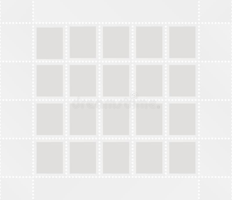 Perforated Sheet of Postage Stamps Stock Vector - Illustration of ...