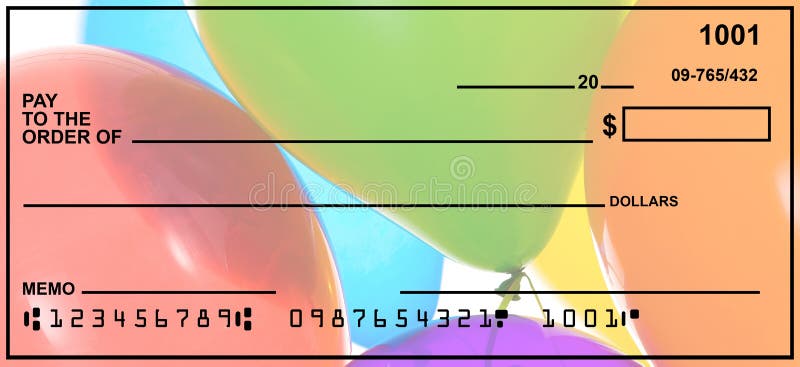 Blank Personal Check stock image. Image of line, graphics - 50193307