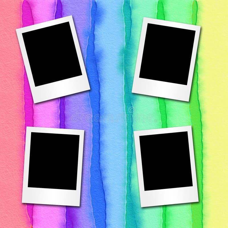 Blank Photo on Colorful Board Stock Illustration - Illustration of ...