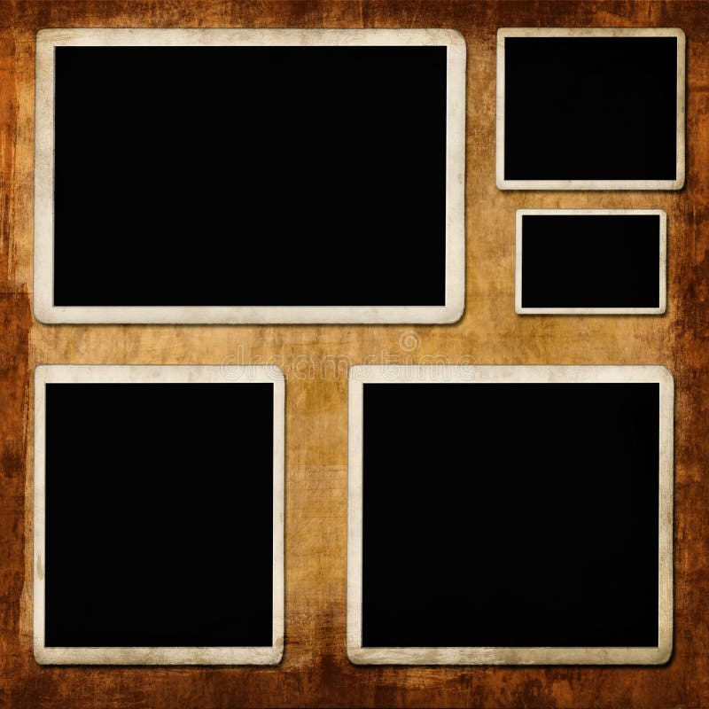 Blank Photo Frames on the Wall. Design for a Modern Interior. Vertical ...