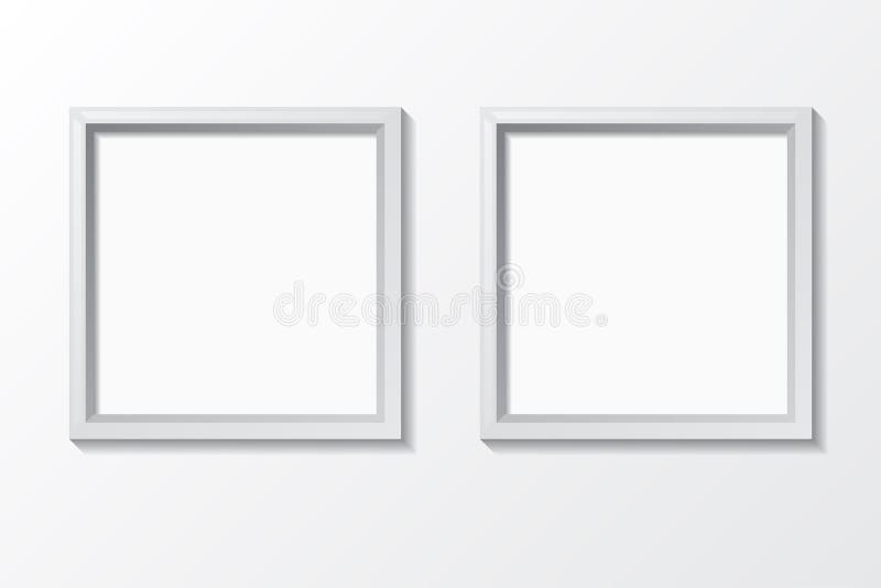 Blank Photo Frame on the Wall. Design for Modern Interior Stock Vector ...