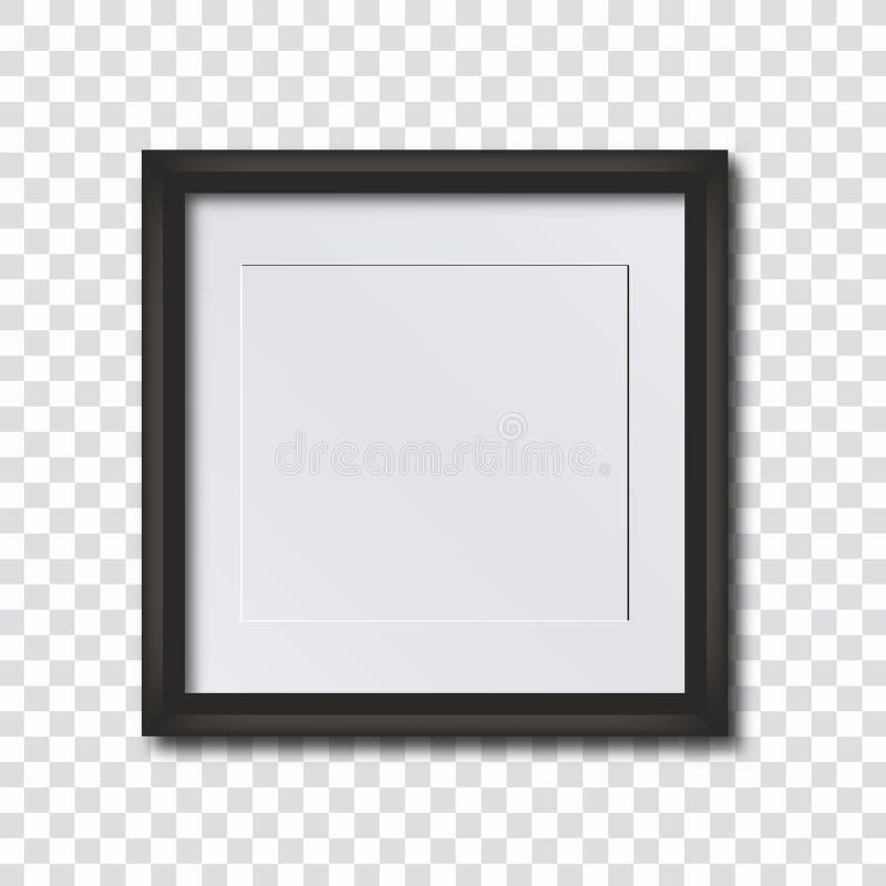 Blank Photo Frame on the Wall. Realistic Square Empty Picture Frame on ...
