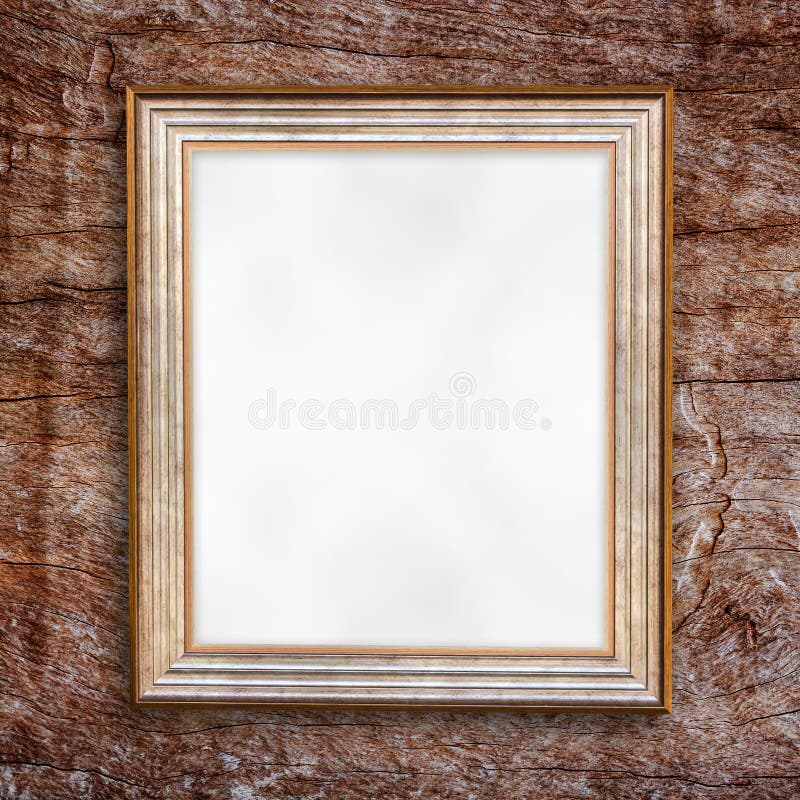 Blank of Photo Frame on Wood Background. Stock Photo - Image of empty ...