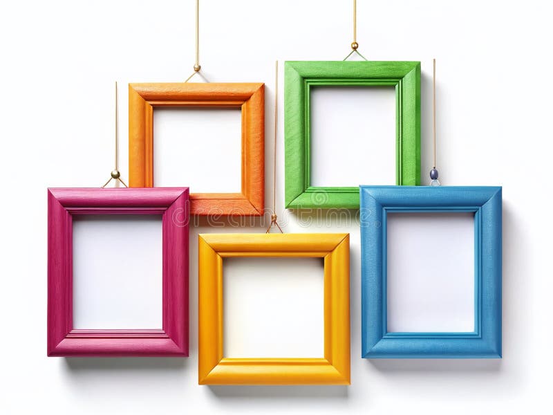 Blank Photo Frames for Design Projects Five Customizable Picture Frames ...