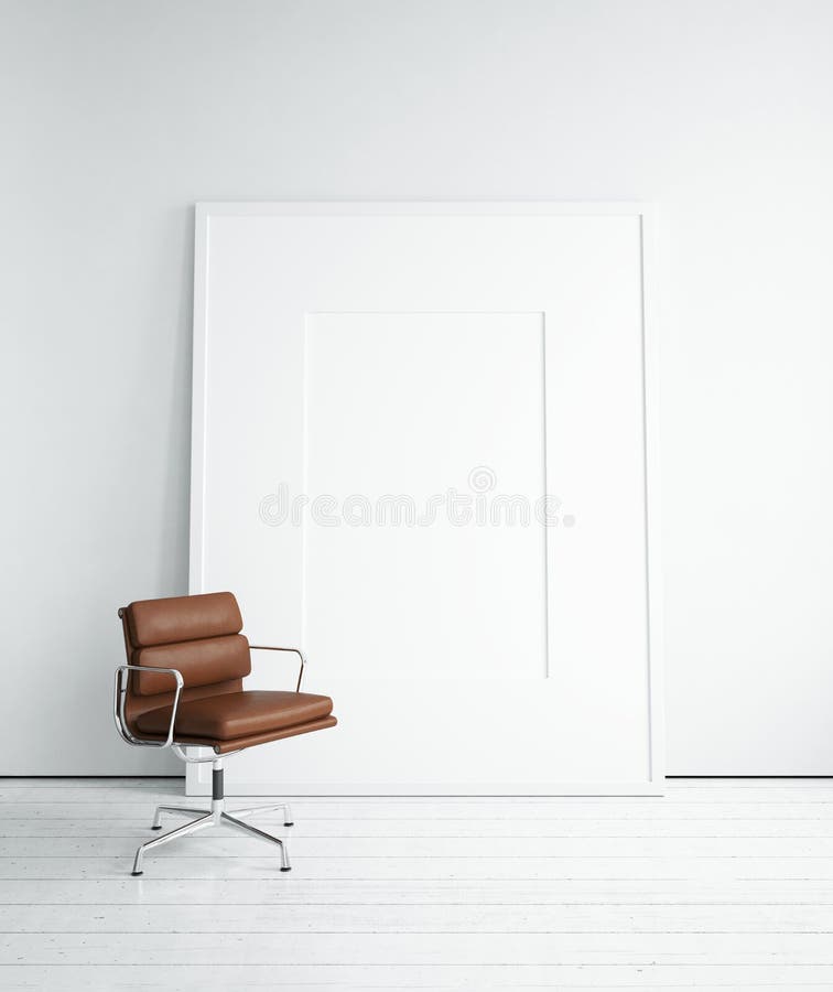 Blank picture and chair stock image. Image of modern - 45779931