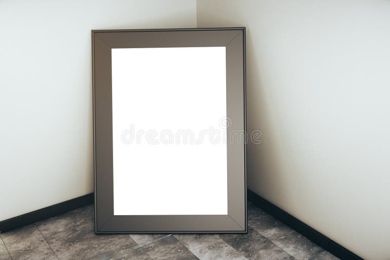 Blank Picture Frame Closeup Stock Illustration - Illustration of mockup ...