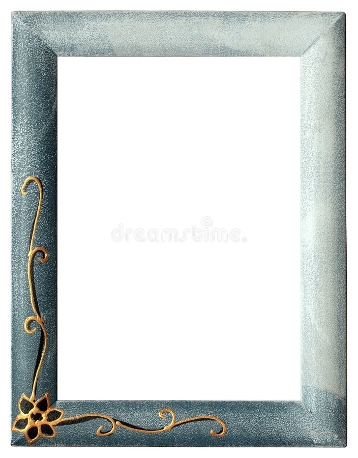 Blank Picture Frame Isolated On White Stock Photo - Image of outline ...