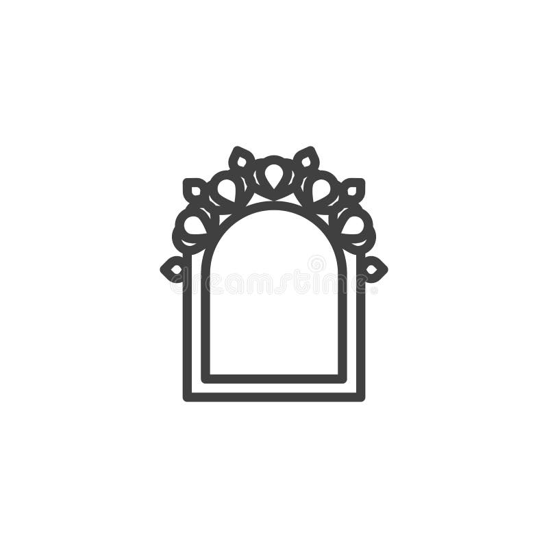 Blank Picture Frames Line Icon Stock Vector - Illustration of icon ...