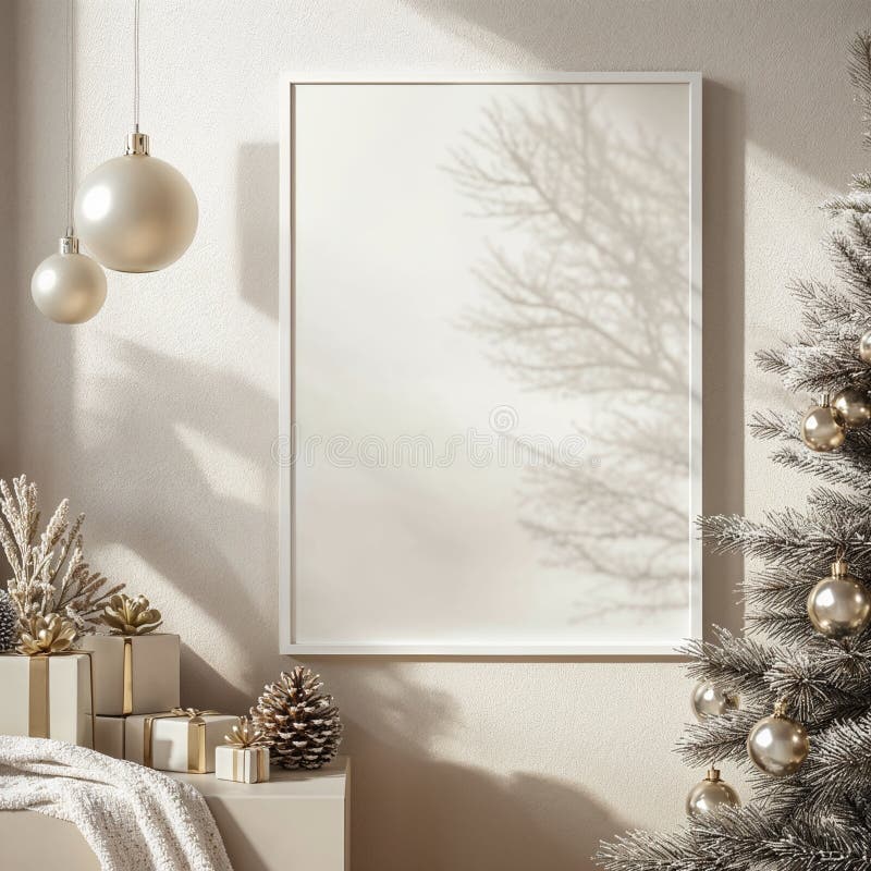 Blank Picture Frame Mockups on a Wall. Vertical Orientation. Artwork ...