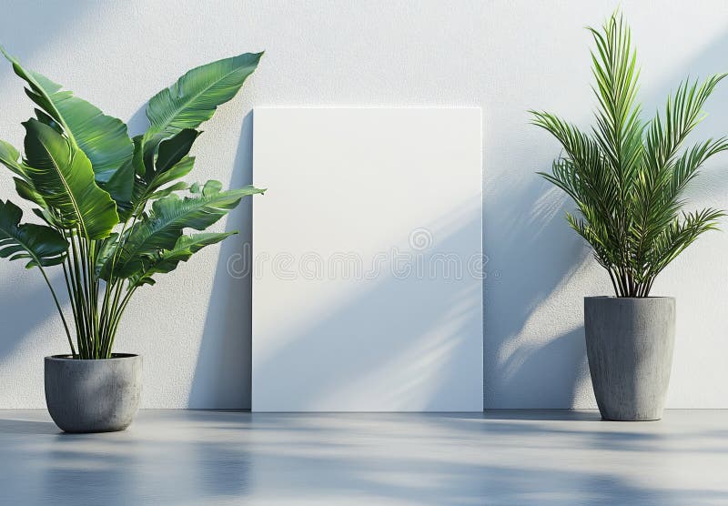 A Blank Picture Frame is Positioned Against a Plain Wall, Where it is ...