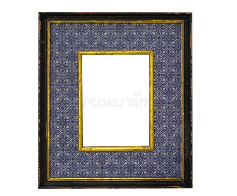 Blank Picture Frame Template Isolated Stock Image - Image of wood ...