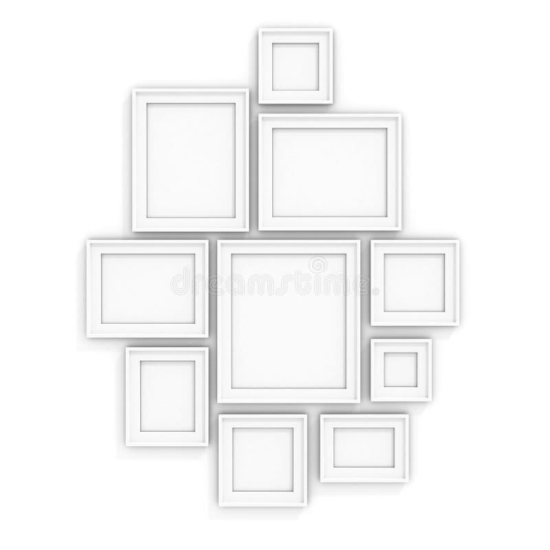 Blank Picture Frame Template Set Stock Illustration - Illustration of ...
