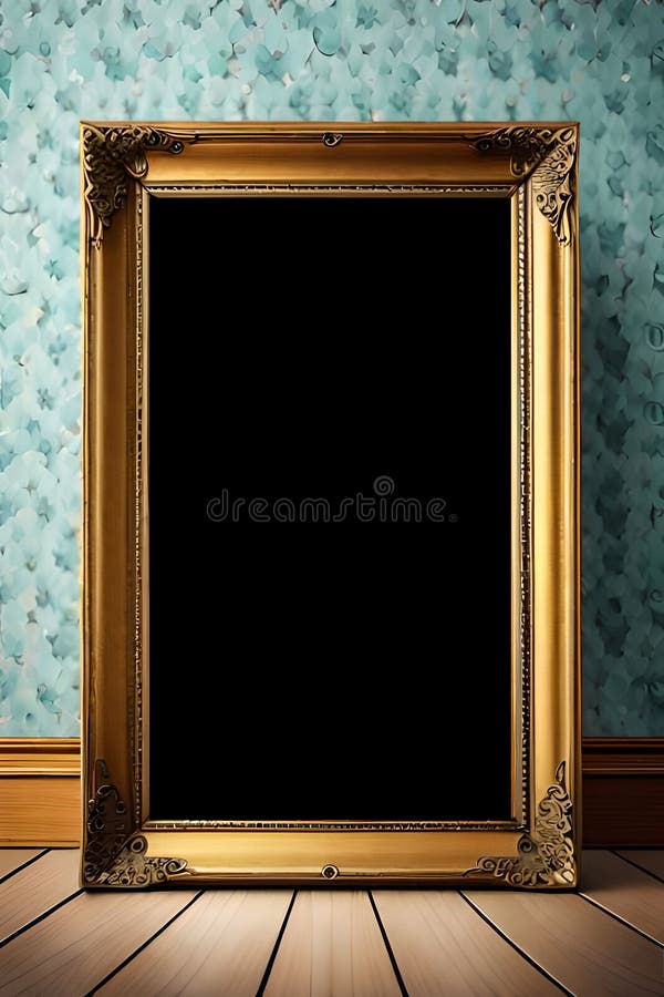 Blank picture frame stock illustration. Illustration of wallpaper ...