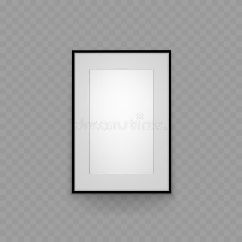 Blank Picture Frames Set Black Square Frames Empty for Artwork. Vector ...
