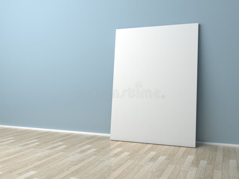 Blank picture in the room stock illustration. Illustration of museum ...
