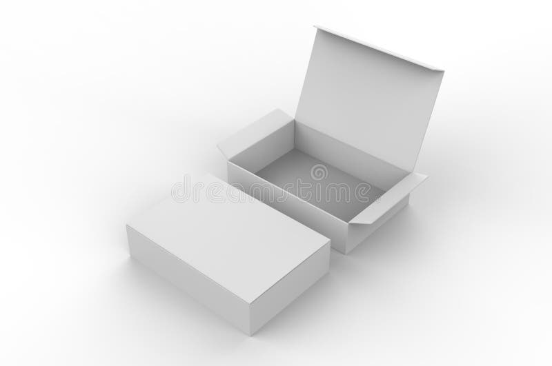 Blank Pinch Lock Paper Box for Branding. 3d Render Illustration. Stock ...