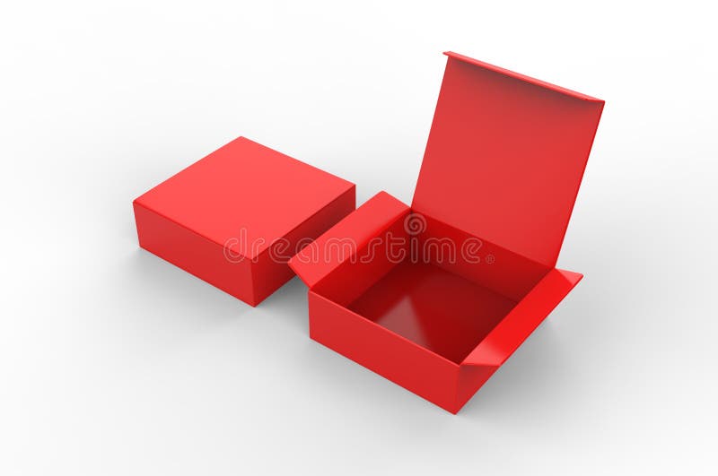 Blank Pinch Lock Paper Box for Branding. 3d Render Illustration. Stock ...