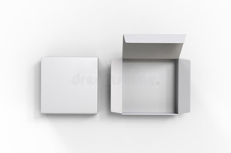 Blank Pinch Lock Paper Box for Branding. 3d Render Illustration. Stock ...