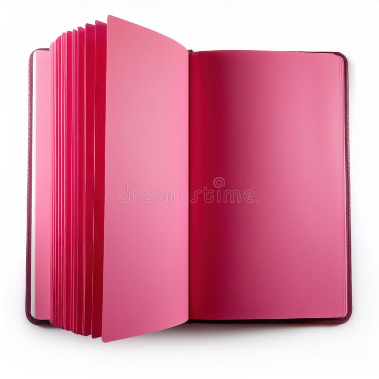 Blank Pink Notebook Ready for Creative Writing or Note-taking in an ...