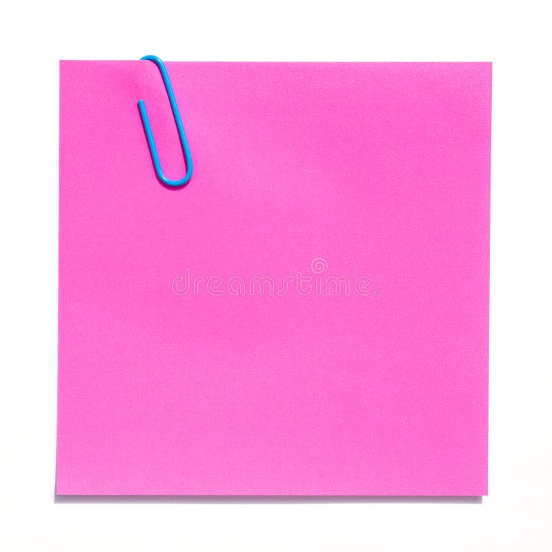 Pink Sticky Note stock image. Image of reminder, paper - 1215279