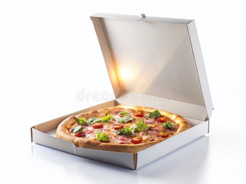 Blank Pizza Box Mockup for Design Inspiration Double Exposure Template ...