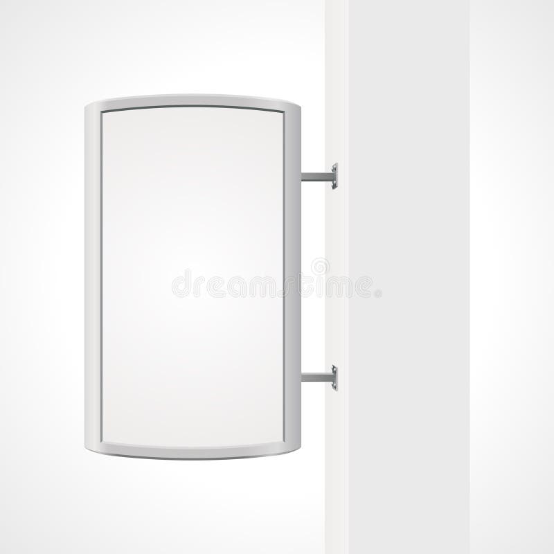 Blank Placard on Building Wall Vector Illustration Stock Vector ...