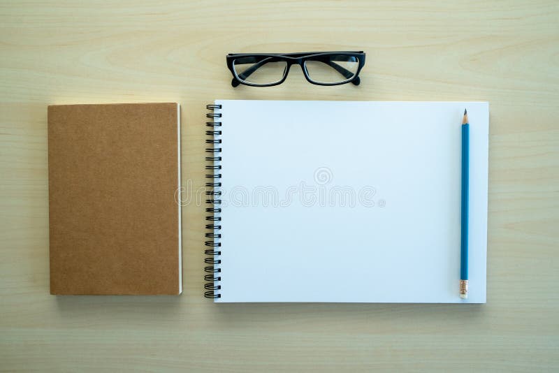 Blank Plain Notebook Top View Blank Design Concept Background for ...